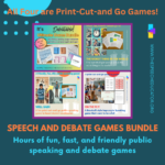 Four Speech and Debate Games! A Fun-Filled Bundle to Boost Public ...