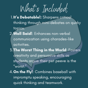 Four Speech and Debate Games! A Fun-Filled Bundle to Boost Public ...